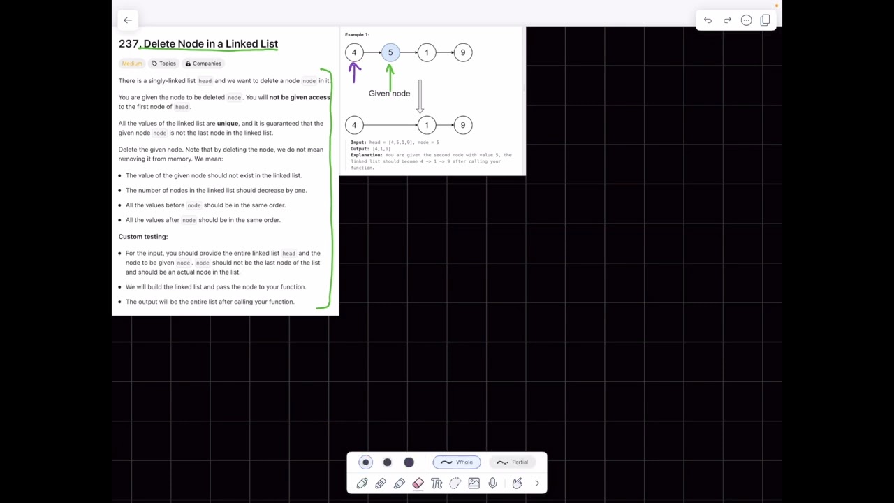 Delete Node in a Linked List - Leetcode 1019 - Python