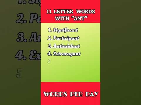 11 letter words ending with "ANT" #englishlearners #englishlearning #youtubeshorts