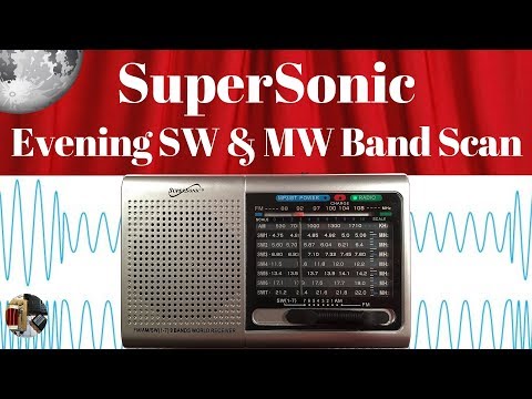 SuperSonic SC-1080BT Portable Radio | Evening SW & MW Band Scan
