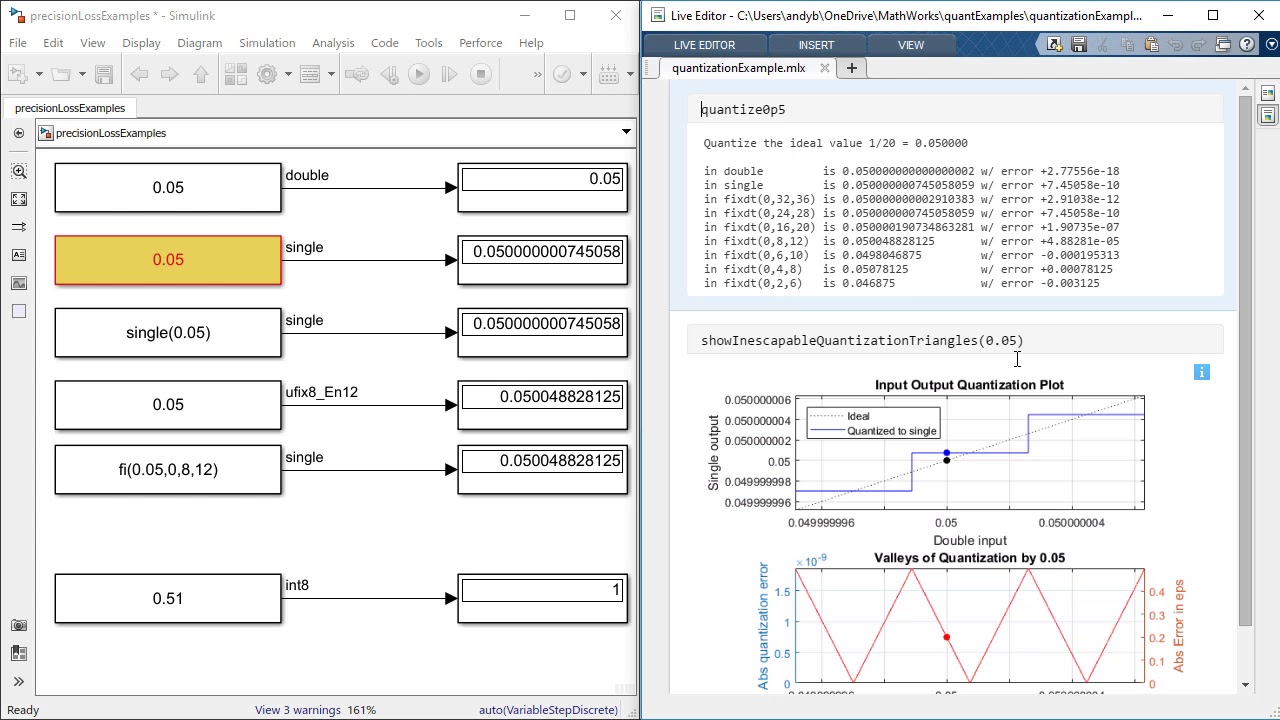 Quantization and Precision Loss Diagnostics for Embedded Types