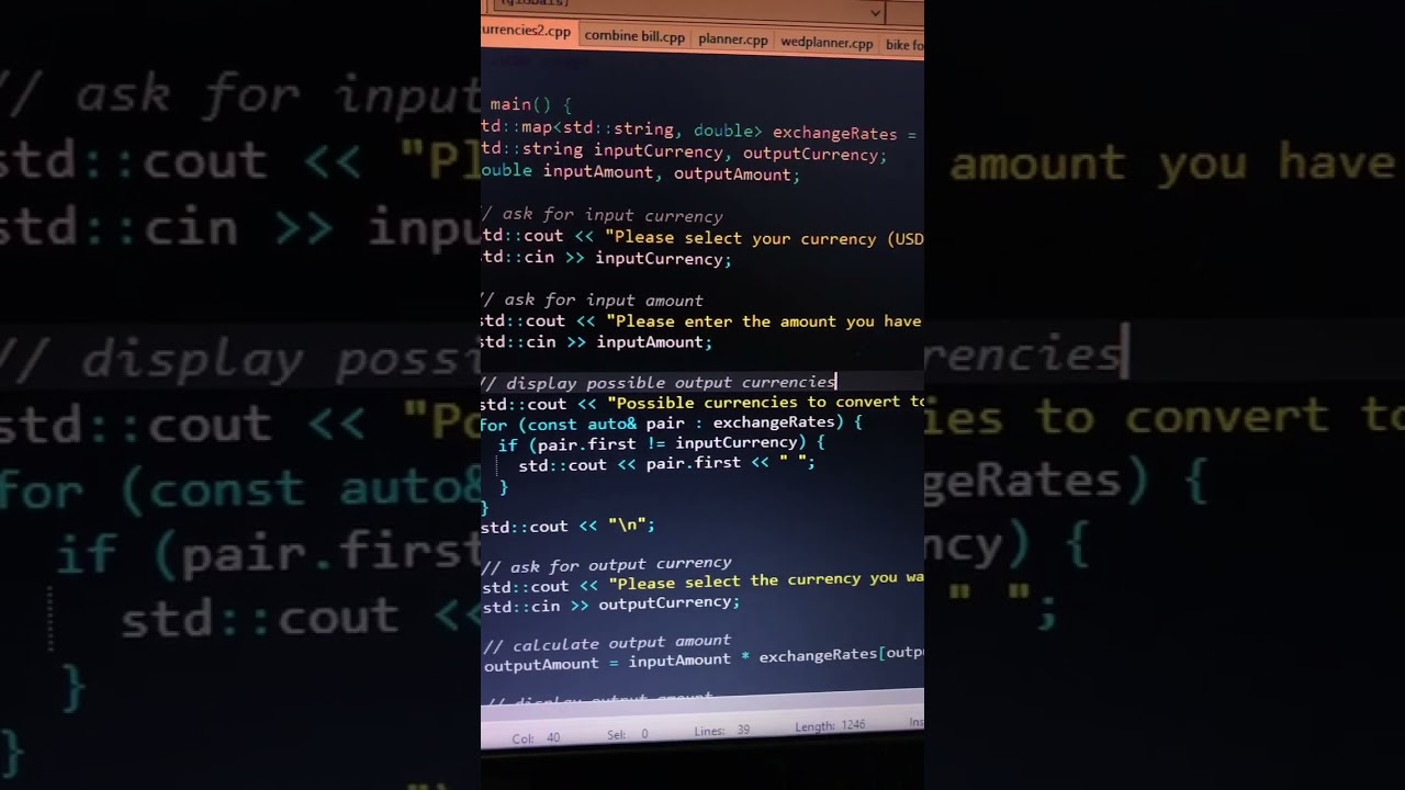currency convert c++#coders #codemasters #codelife #codinglife #codingninja #coding #code #coders