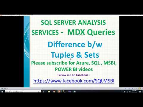 Learn Difference between tuples and sets in mdx | SSAS MDX Interview questions | tuple in mdx ...