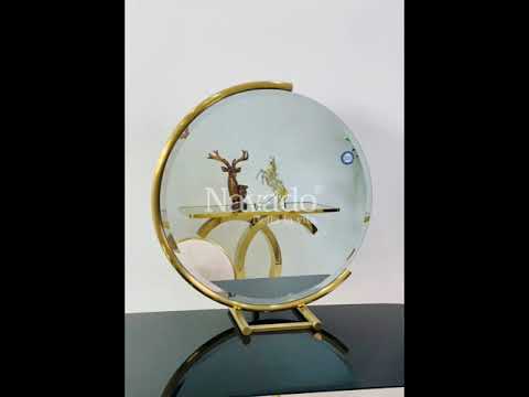 LUXURY GOLD FRAME MAKEUP MIRROR WITH MODERN DESIGN
