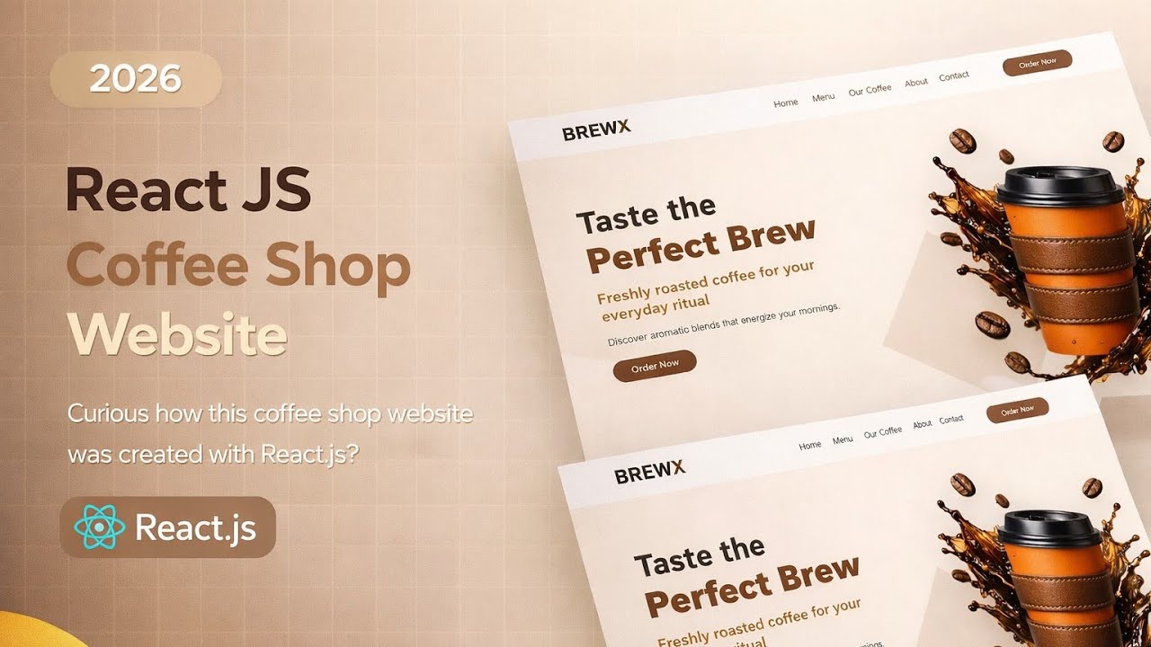 Build a Full Coffee Shop Website in React Js | Fast Code