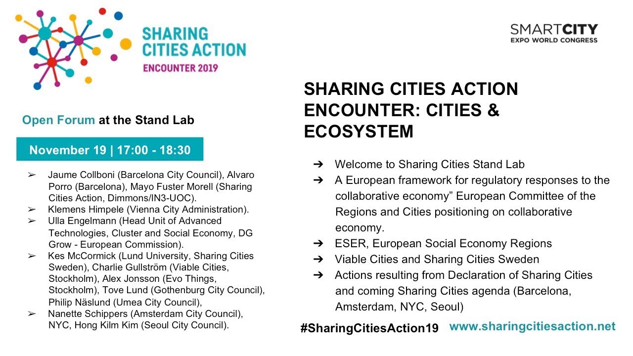 Sharing Cities Action Encounter: Cities & Ecosystem