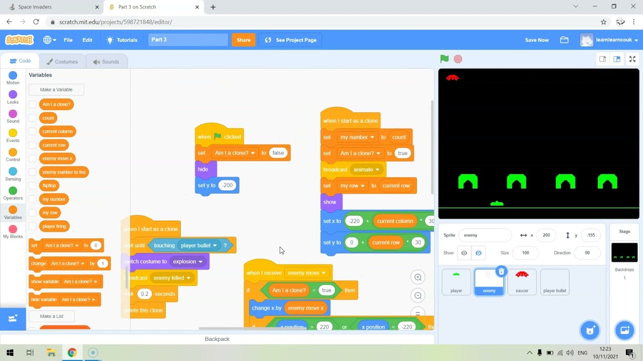 Part 3 - Scratch Space Invaders Tutorial