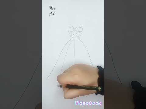 How To Draw A Dress #1// Drawing for beginners #Fashion. #Art. #Satisfying