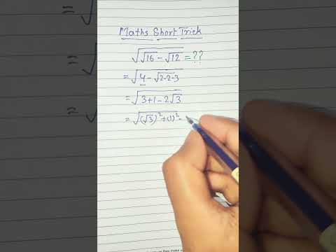 Square Root of √16 - √12 = ?? | Maths Tricky Question |