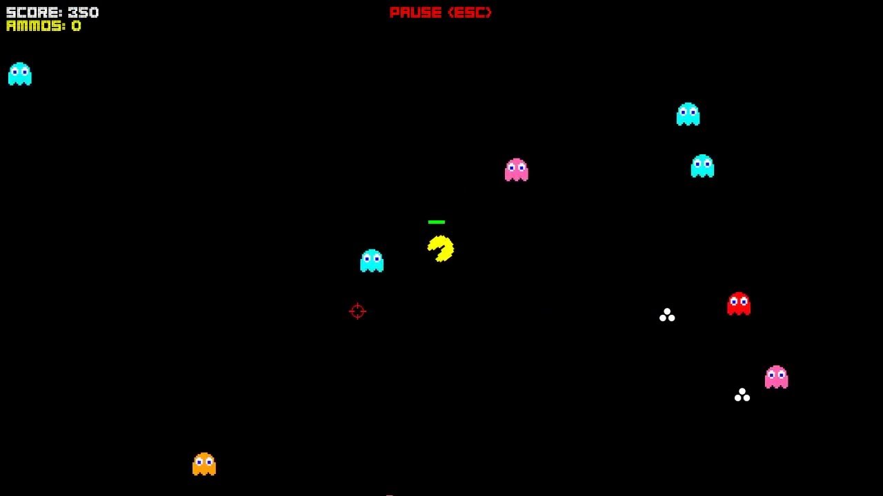 JAVA PACMAN SHOOTER WITH SOURCE CODE