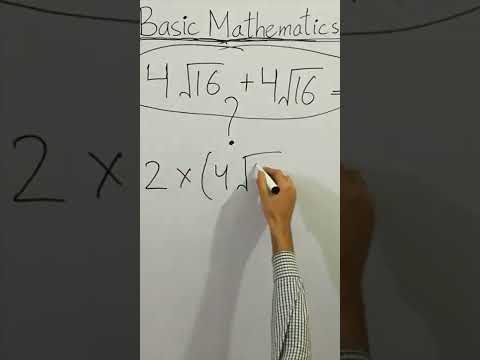 😳 CLEAN BASIC MATHEMATICS 4√16+4√16=? DARE TO SOLVE! #Shorts