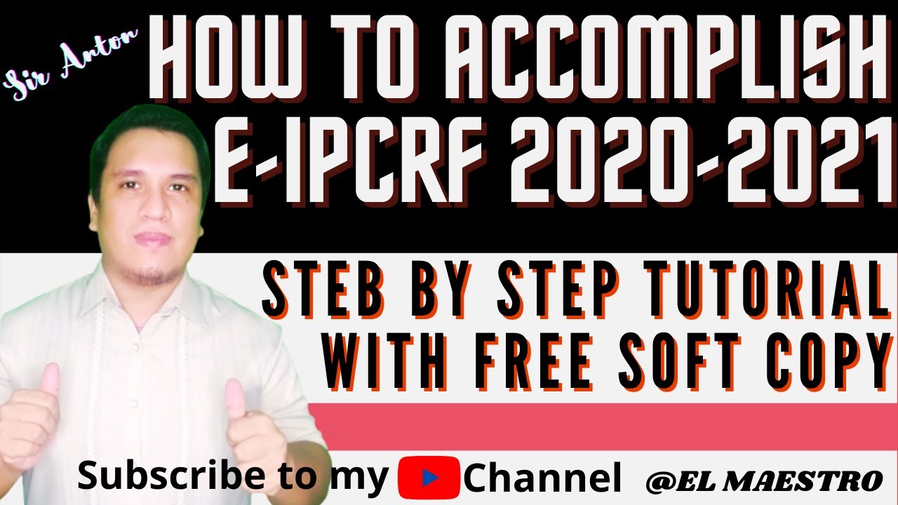 DEPED UPDATED E-IPCRF 2020-2021 STEP BY STEP TUTORIAL