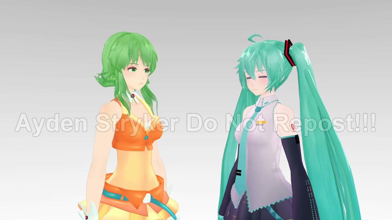 [MMD Talkloid] Miku screams at Teto