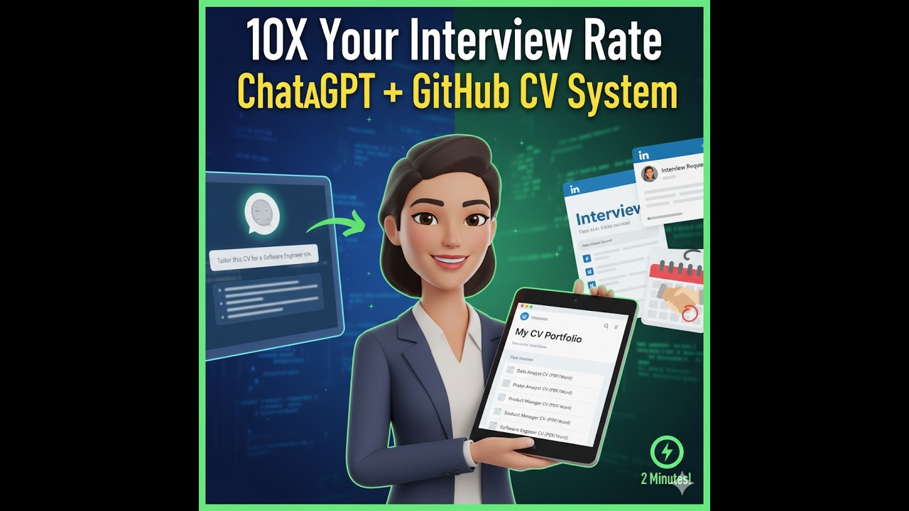 10x Your Interview Rate: The ChatGPT + GitHub CV System Recruiters LOVE Tailored Resume in 2 Minutes