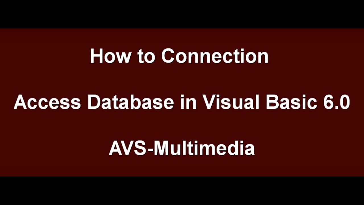 How to Connection Database in Visual Basic 6 0  Add new record, Save, Delete, Exit