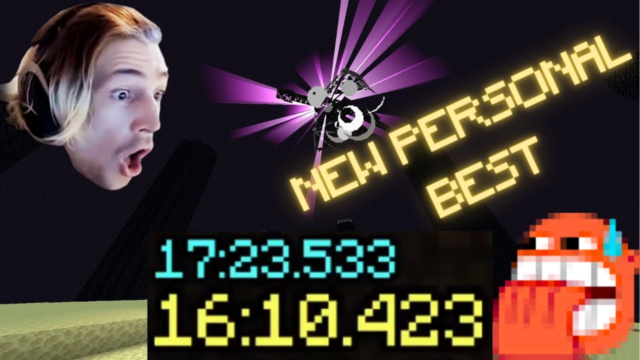 xQc OLD Minecraft Speedrun Record (16:10.423) — Forsen Almost Beaten