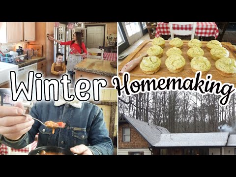 This is RARE! ❄ Homemade Croutons with Tomato Soup & Lemon Poppy Seed Muffins ❄ Winter Cooking
