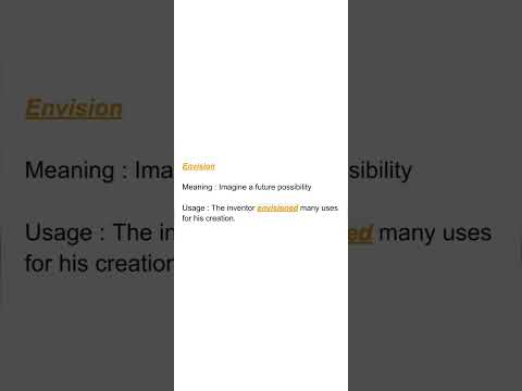 Envision - Meaning #english #learnenglishgrammar #learning #subscribe