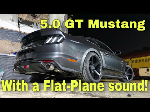 2017 5.0 V8 Mustang exhaust, but with flat plane crank exhaust sound!
