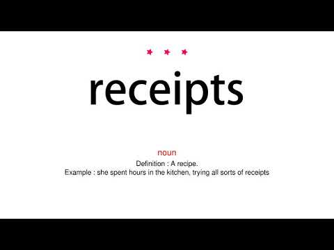 How to pronounce receipts - Vocab Today