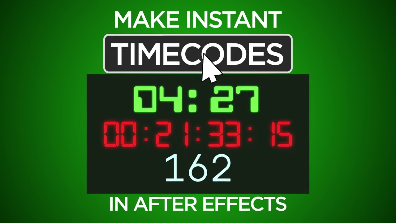 Instant Timecode in After Effects