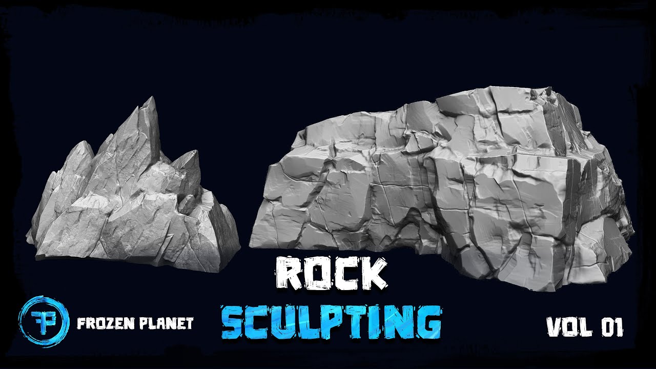 Mastering Rock Sculpting Tutorial in Zbrush Vol 01