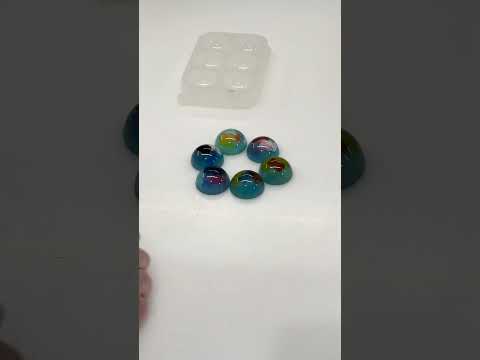 1.5x0.75" Half Round Spheres Mosaic Tile Silicone Mold - 6 Domes