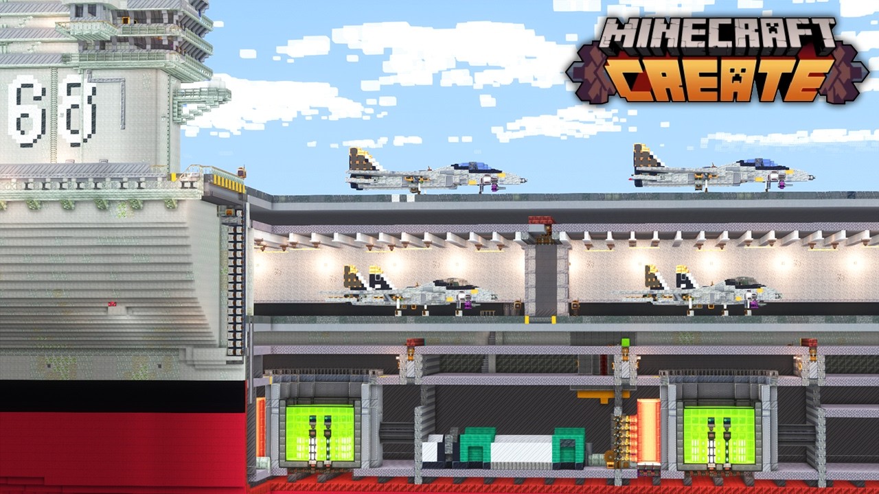 Adding NUCLEAR REACTORS To My Create Mod Aircraft Carrier