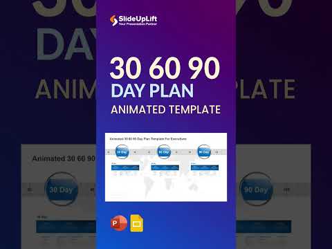 #Animated 30 60 90 Day Plan Template. #googleslides #powerpoint #presentation #background #templates