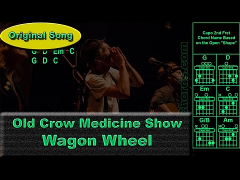 Old Crow Medicine Show - Wagon Wheel - Original - Guitar Chords (0023-A1)