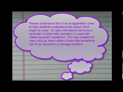 Nursing Drug Dosage - BSA