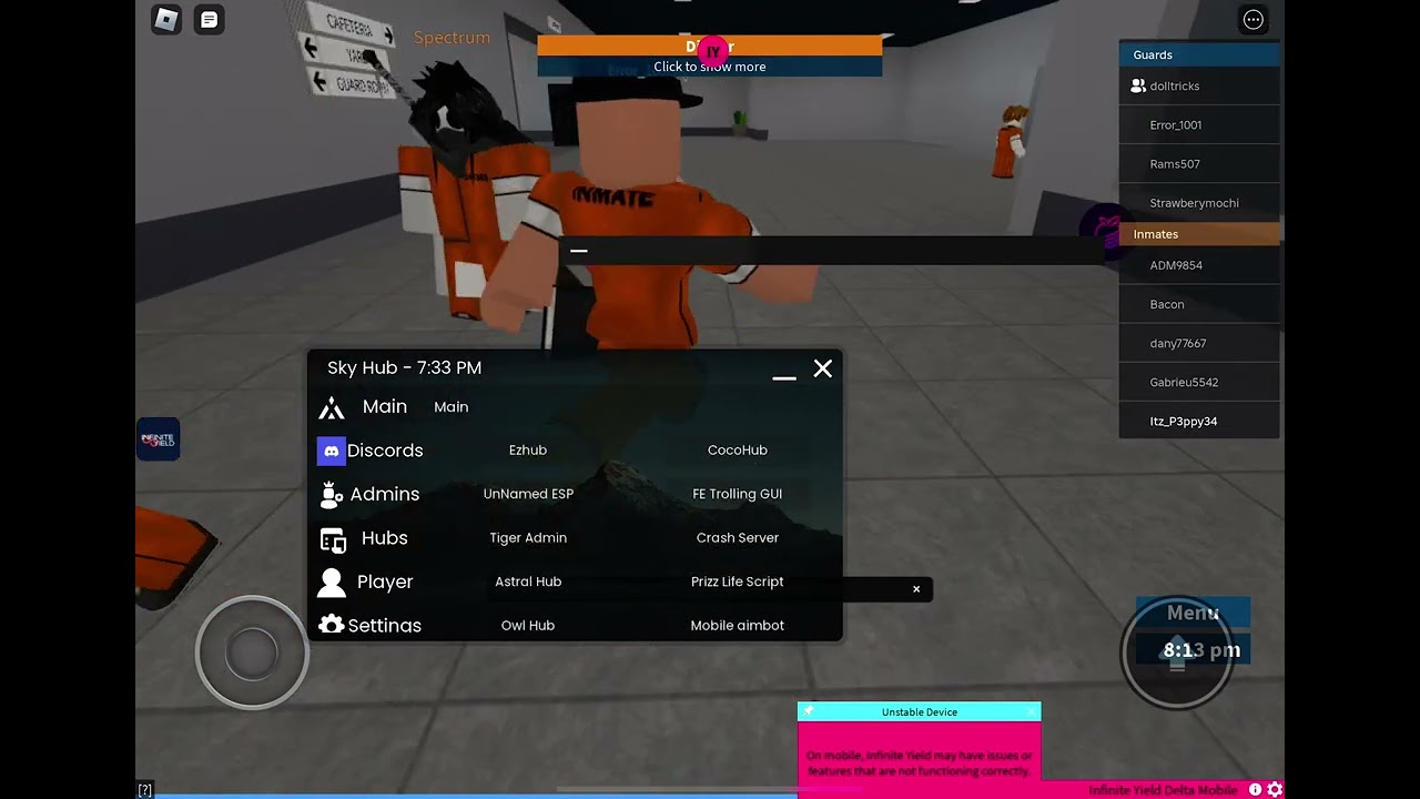 Roblox Fe Script Showcase (Sky Hub)
