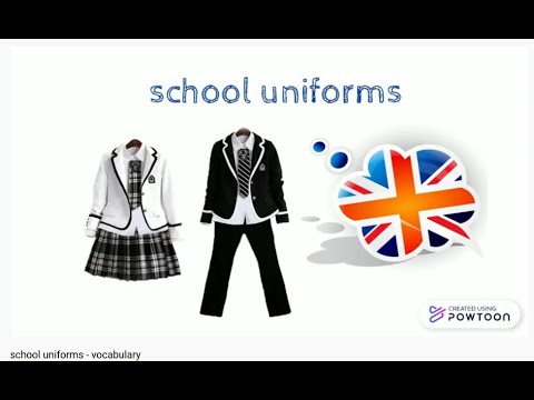 school uniforms - vocabulary