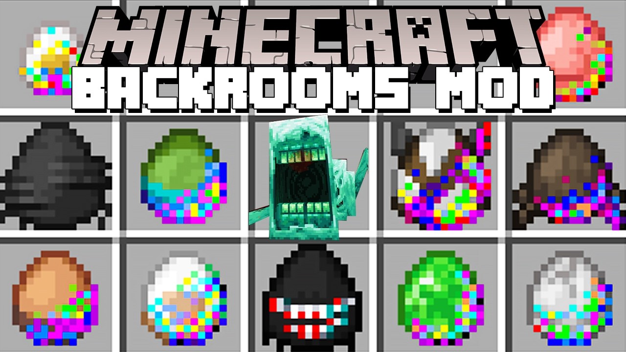 Minecraft BACKROOMS MOD / SCARY BACKROOM MOBS MOD! (Minecraft Mods)