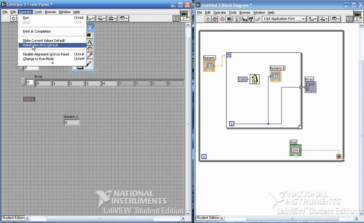 LabView Basic Tutorial 2 (For Loop, Do While and Arrays)