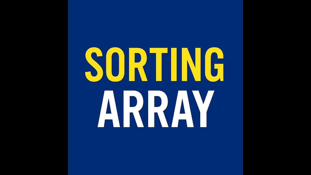 Sort an Array in Java using Arrays.sort() | Java for Testers