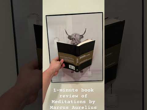 1-minute book review of Meditations by Marcus Aurelius #booktok #philosophy #stoicism