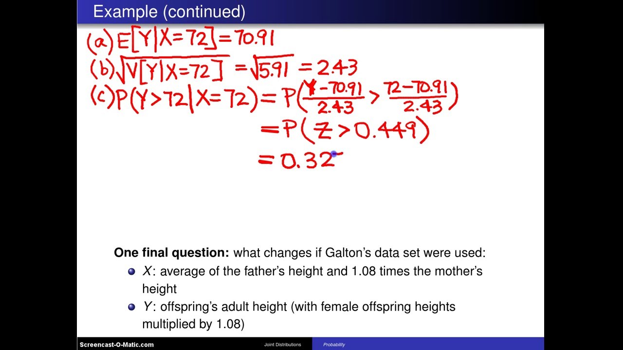 Bivariate normal distribution -- Example 1