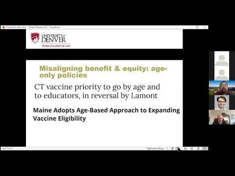 Govind Persad, JD, PhD - "Implementing COVID-19 Vaccine Distribution: Legal and Equity Dimensions"