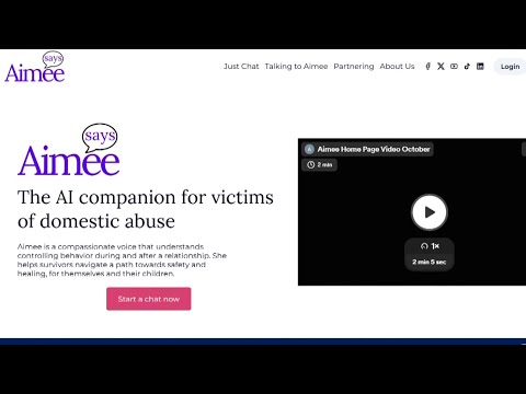 AI Companion ‘Aimee Says’ provides advice, support, and comfort for Domestic Violence Survivors