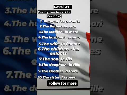 DELF A1 VOCABULARY TOPIC 🇫🇷 FAMILY NAME AND GIVEN NAME 🇫🇷❤️🦋❤️