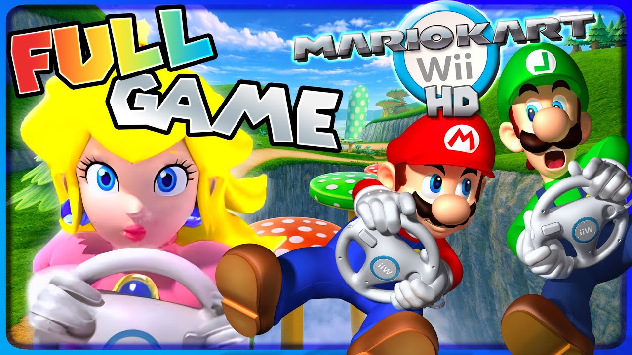Mario Kart Wii HD FULL GAME Longplay (Wii) 4k