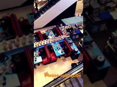 rotating aka revolving buffet table at Tysons mall