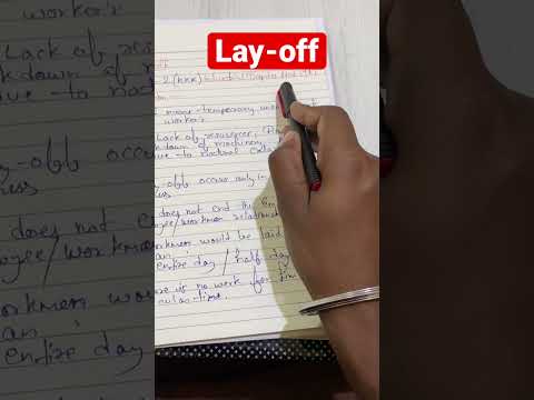Lay-off simply explained | Labour & Industrial Law |LL.B