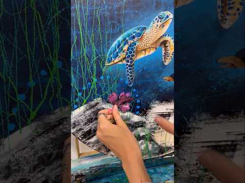 Painting with objects! #artwork #animalart #paintings #artists
