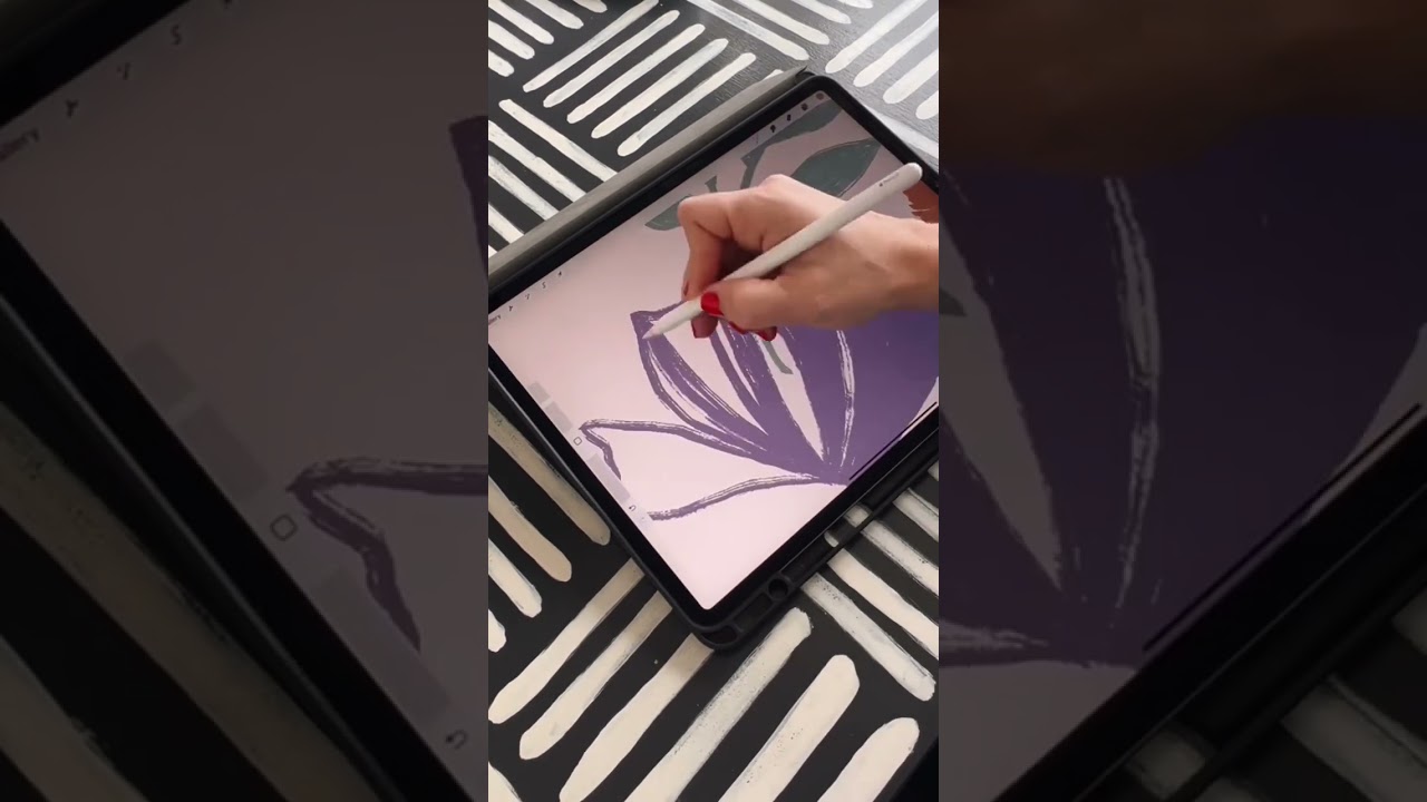 Making a Repeat Pattern #digitalart #procreate #art -#shorts