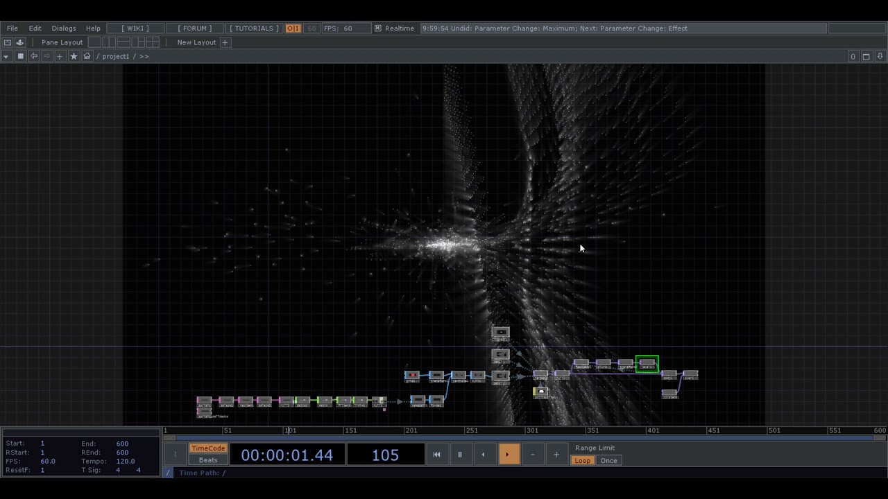 Heart beat,Particle motion（TouchDesigner)