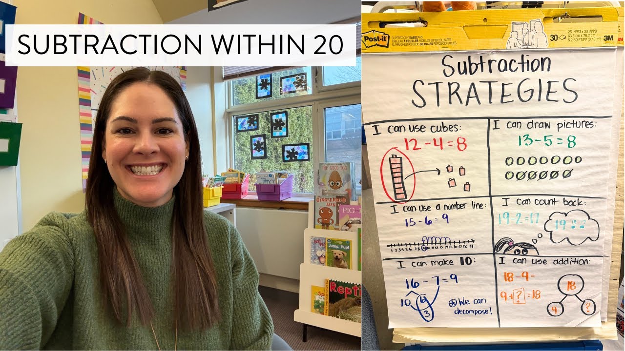 Subtraction Strategies and Lessons for First Grade // How to Teach Subtraction within 20