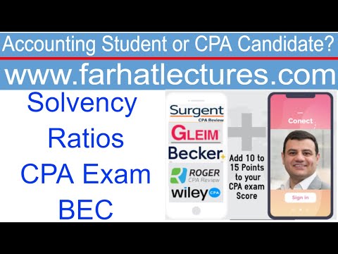 Long Term Solvency Ratios. CPA Exam