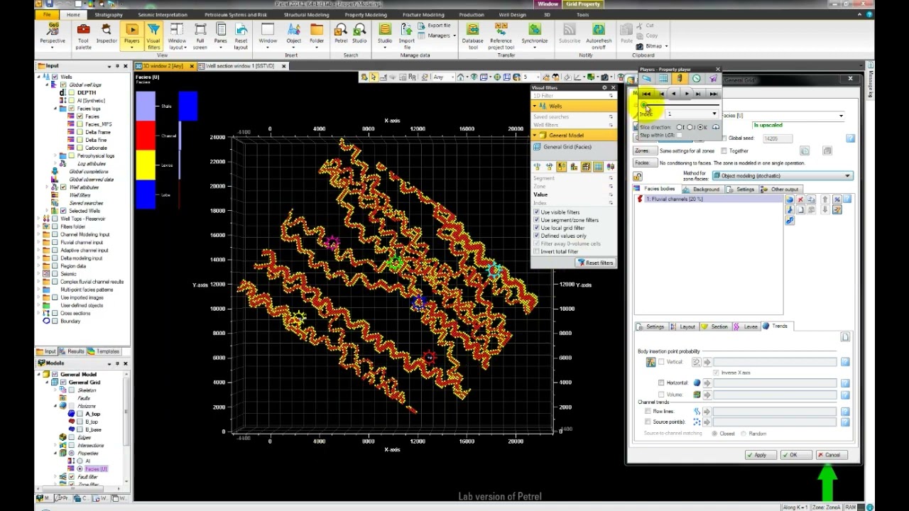 Simple Facies Modeling in Petrel || Static Modeling in Petrel ||
