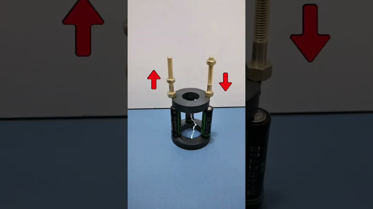magnet with battery experiment #electronic #motor